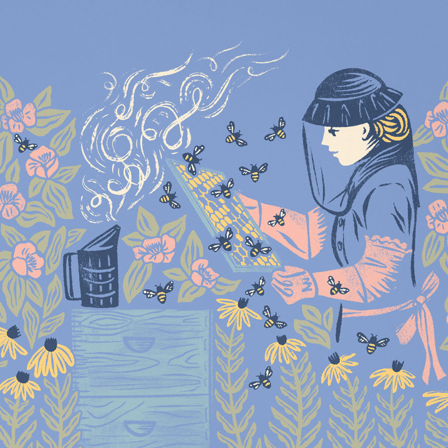 Beekeeper Giclée Art Print: Botanical Illustration Wall Décor ...