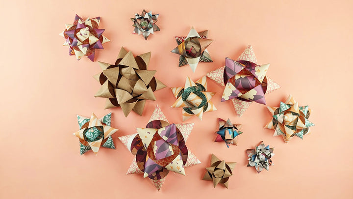 Festive & Fun Recycled Paper Gift Toppers: Figure 8 Bows – Nuthatch Studio