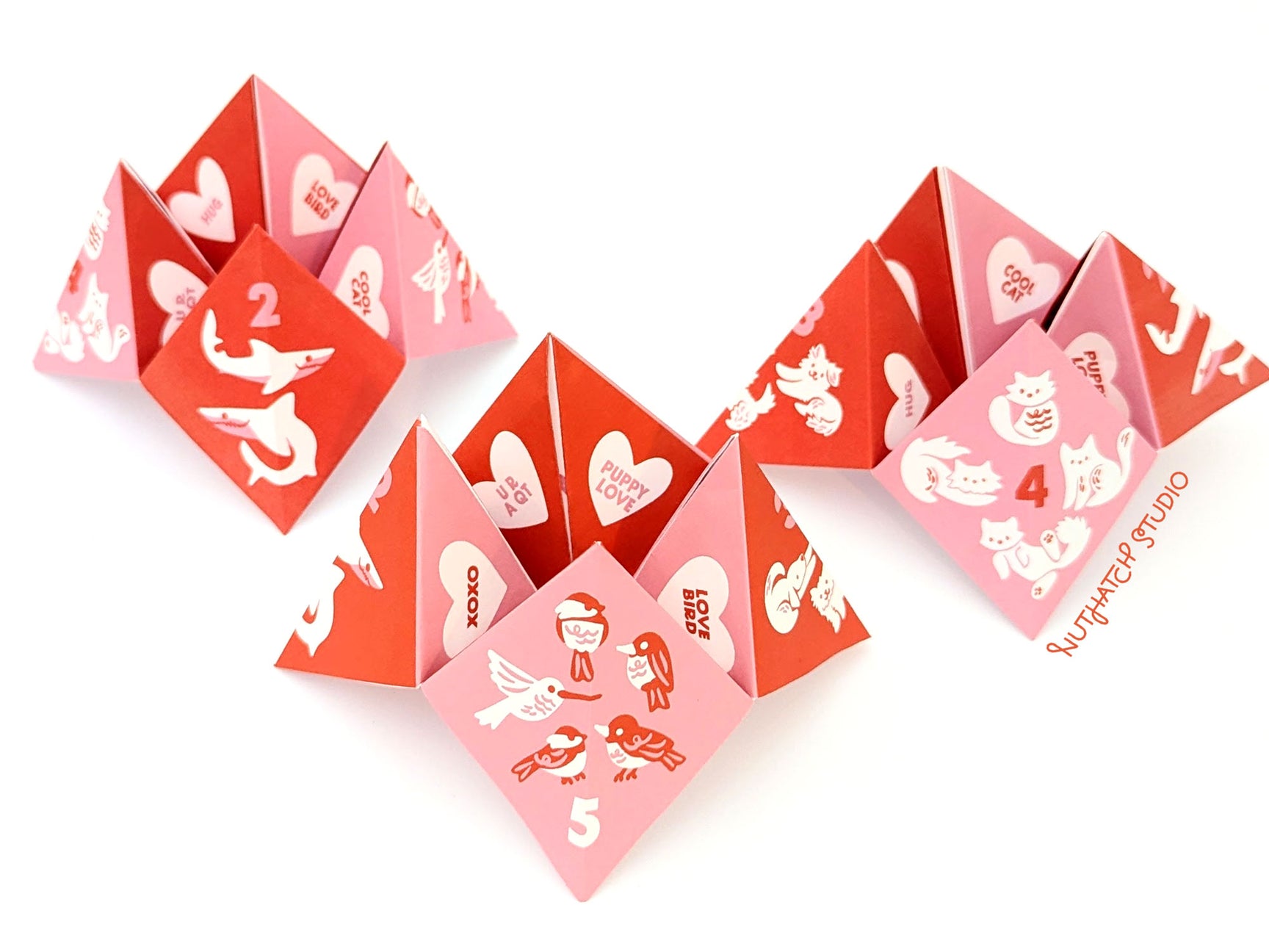 Valentine's Day Paper Fortune Tellers – Nuthatch Studio