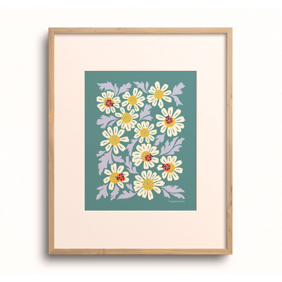 Ladybugs & Chamomile Art Print – Nuthatch Studio